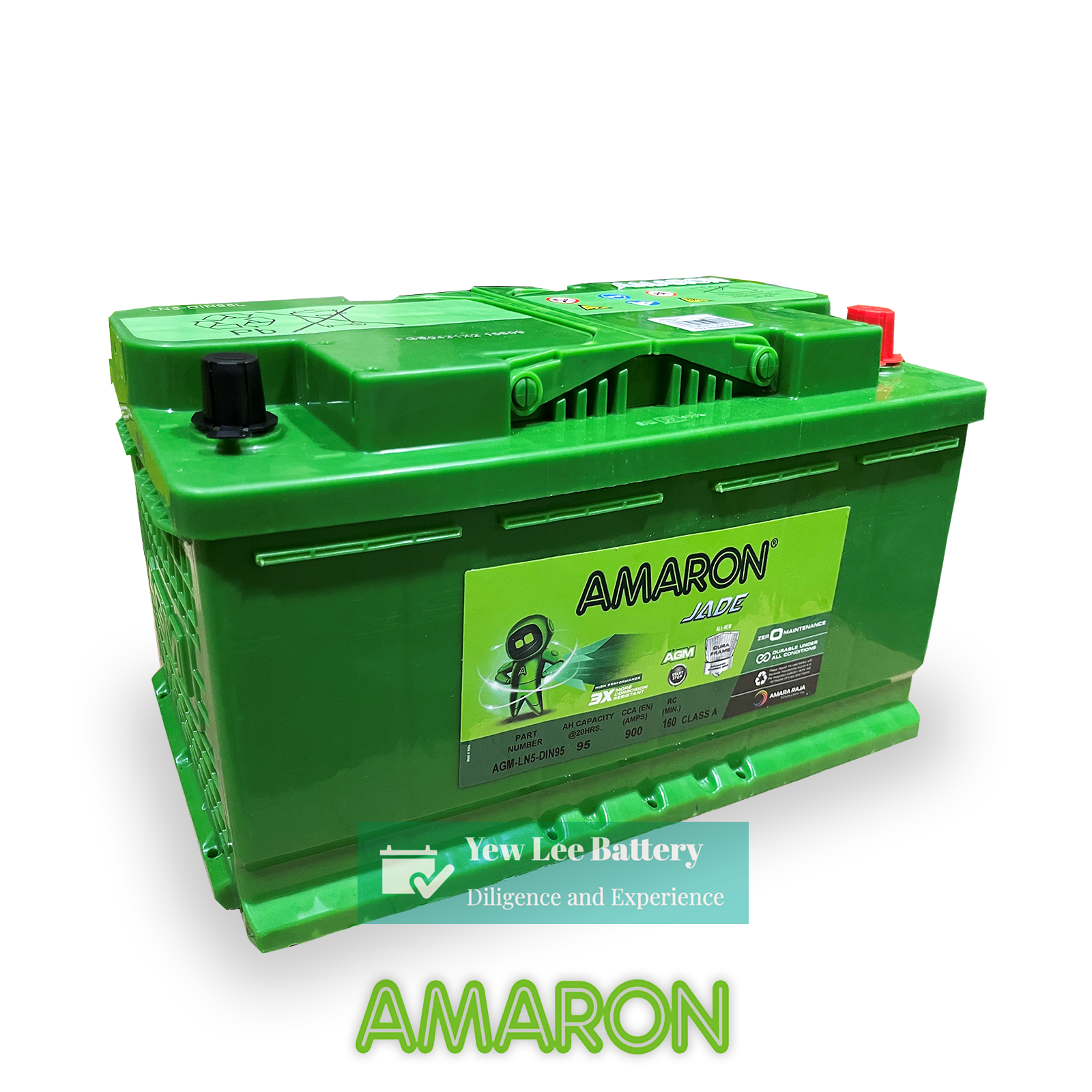 Amaron LN5 DIN100 95AH AGM Start-Stop Battery - Yew Lee Battery Co